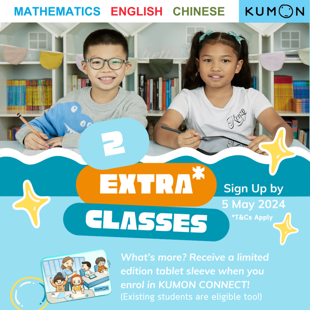 Register at Kumon @ UE Square by 5 June 2024 and enjoy 2 Extra Classes ...